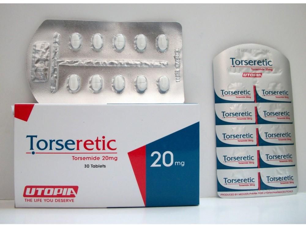 سعر ومواصفات أقراص Torseretic تورسيريتيك مدر للبول لعلاج ارتفاع ضغط الدم